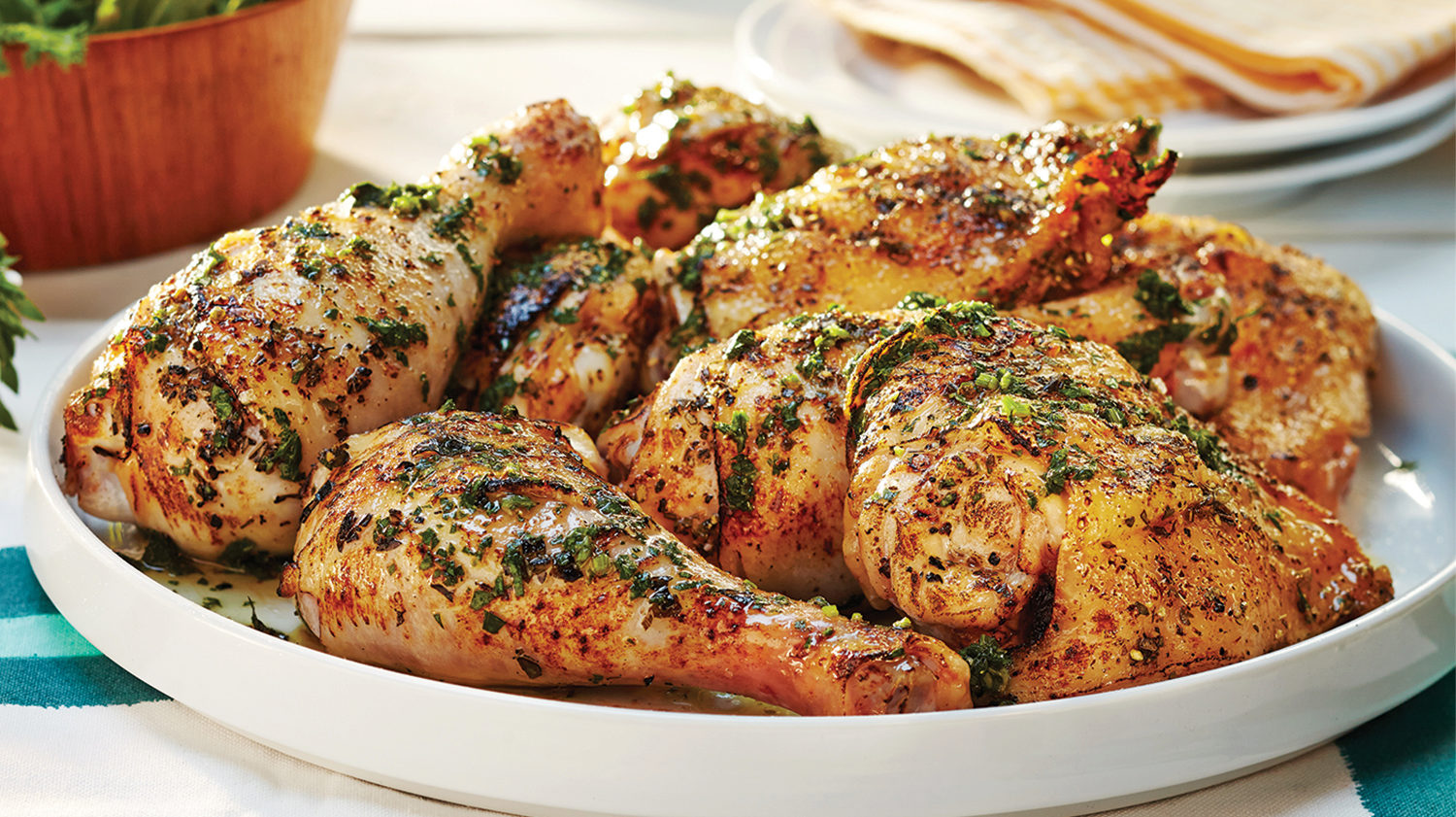 Poulet grillé et sauce express au citron et aux herbes - marchestradition Poulet grillé et sauce express au citron et aux herbes - marchestradition