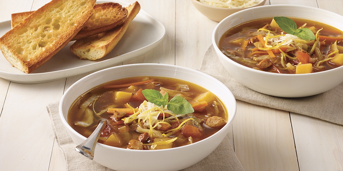 Italian sausage and vegetable soup - Les Marchés Traditions